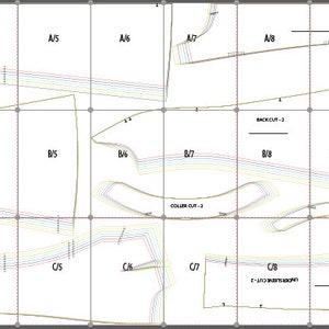 Women Mandarin Collar Jacket Sewing Pattern All Size Grading XS to XXXL ...