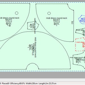 Midi Dress Sewing Pattern, Round Neck, All Sizes XS-XXXL (PDF File) - Etsy
