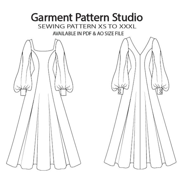 Square Neck Pattern - Etsy