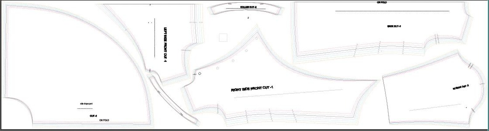 Men Drape Kurta Sewing Pattern All Size Grading XS to XXXL in A4 and Ao ...