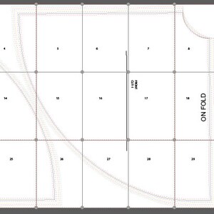 Round Neck Midi Dress Sewing Pattern All Size Grading XS to XXXL in A4 ...