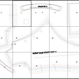 Men Drape Kurta Sewing Pattern All Size Grading XS to XXXL in A4 and Ao ...