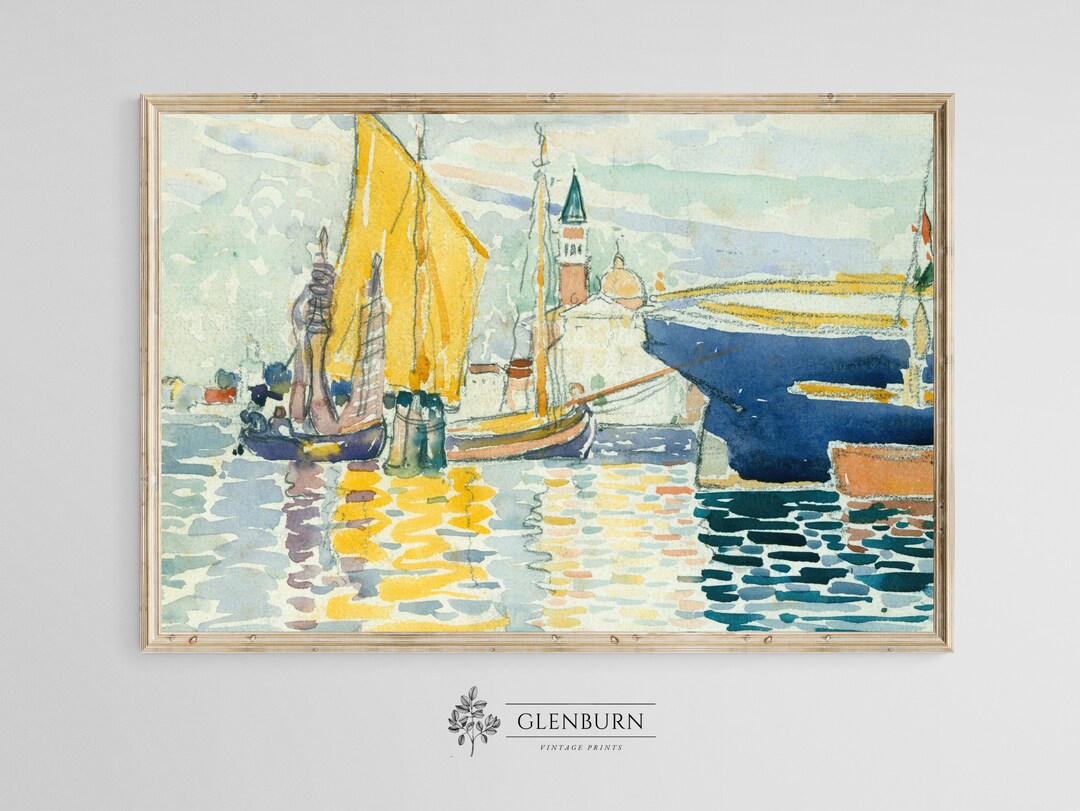 Vintage Nautical Wall Art PRINTABLE Seascape Painting 369 - Etsy