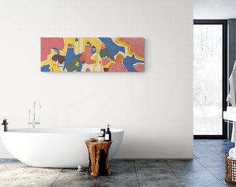 Panoramic Abstract Canvas Wall Art - Etsy