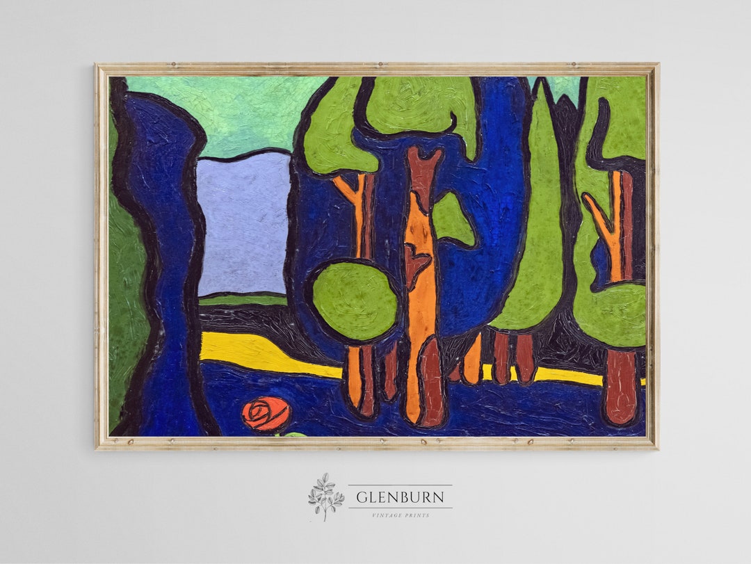Abstract Landscape Painting Bold Forest Wall Art DOWNLOADABLE Georges ...