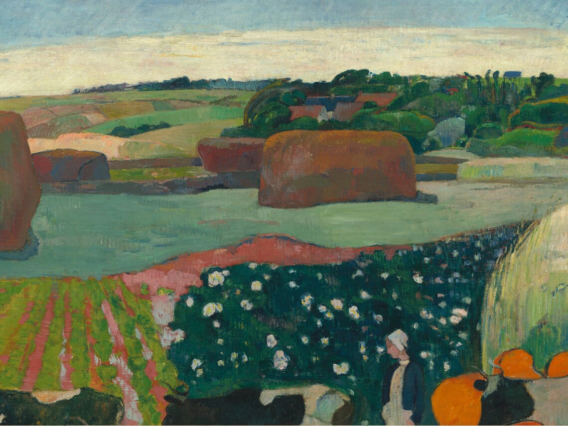 Colorful Farm Landscape Painting | Antique DOWNLOADABLE Print | 110 - Etsy