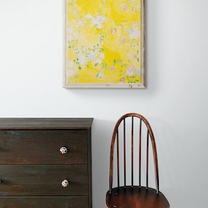 Yellow Floral Wall Art | Eclectic Yellow Painting | DIGITAL PRINT | 472 ...