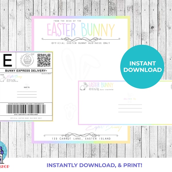 Easter Bunny Letter - Etsy