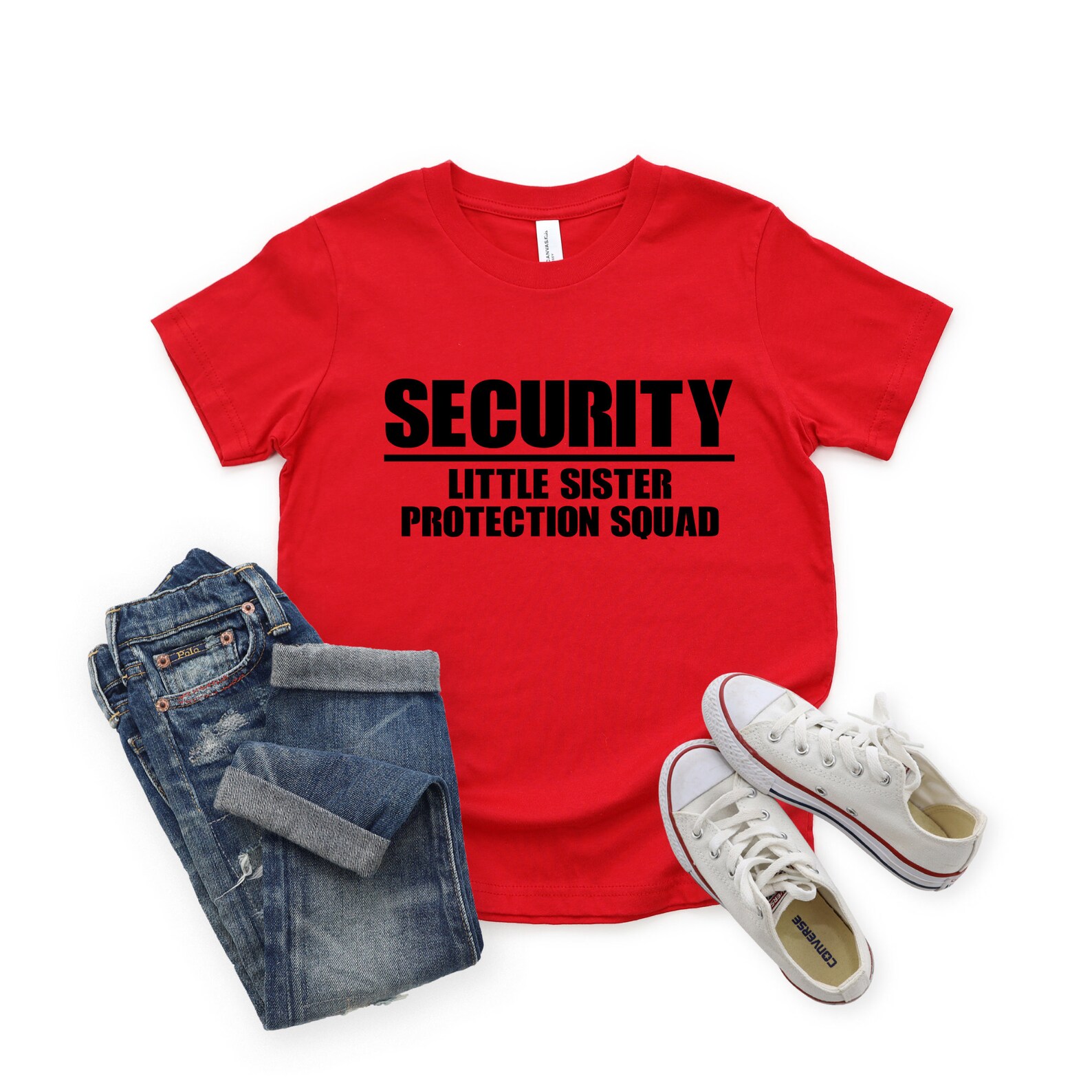 Security Little Sister Protection Squad Shirt, Big Sister Shirt, Big ...
