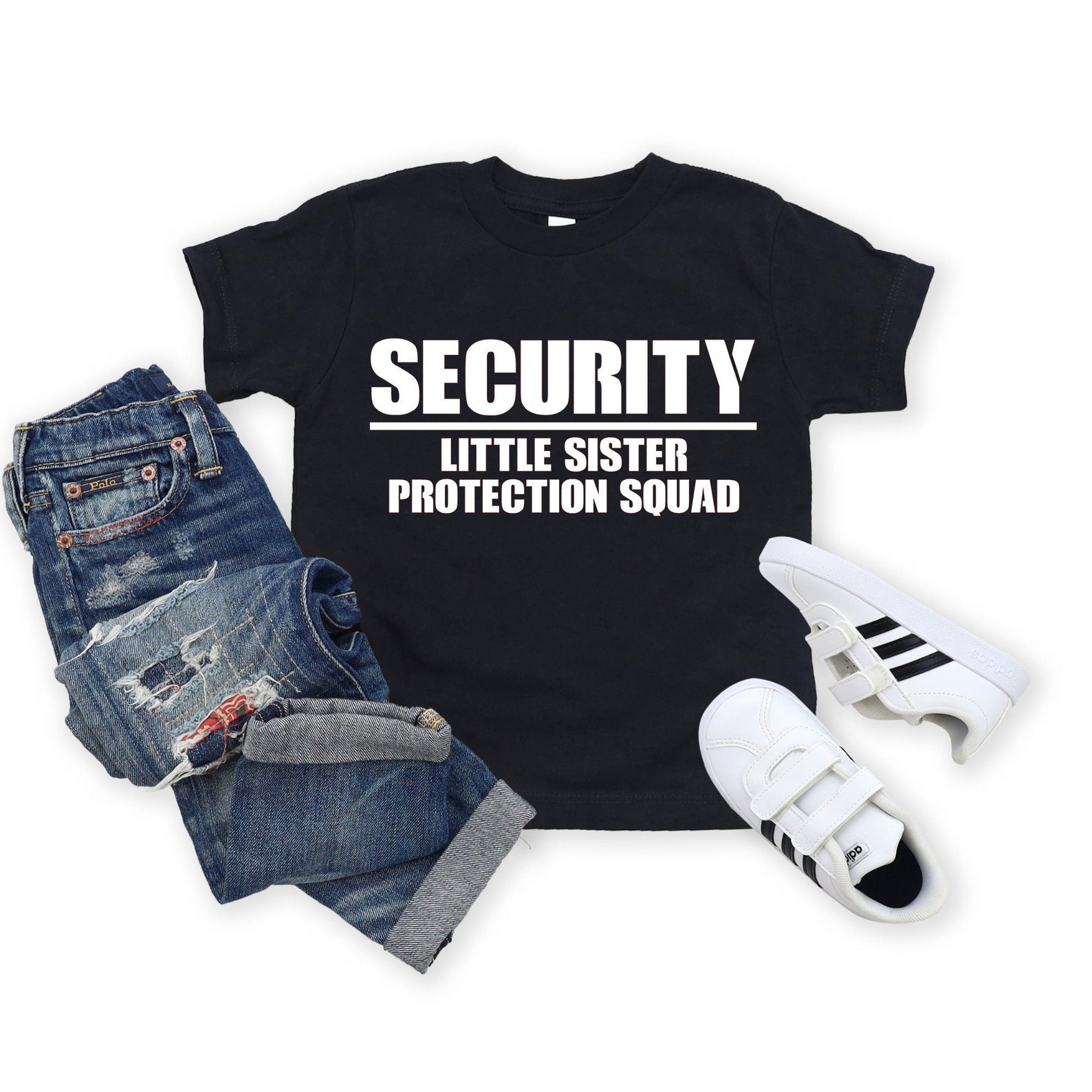 Security Little Sister Protection Squad Shirt, Big Sister Shirt, Big ...