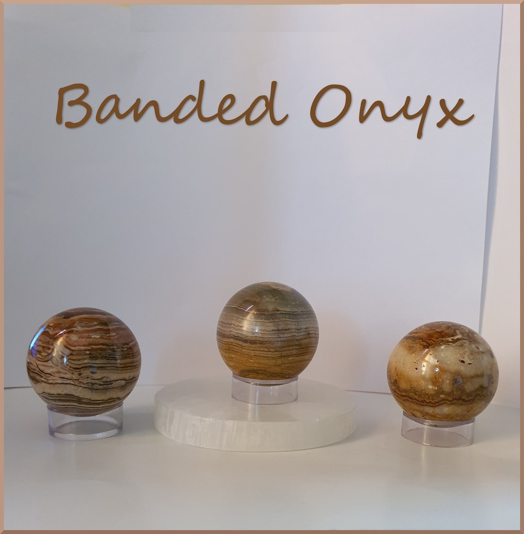 Beautiful Banded Onyx Spheres, ~2" - Etsy
