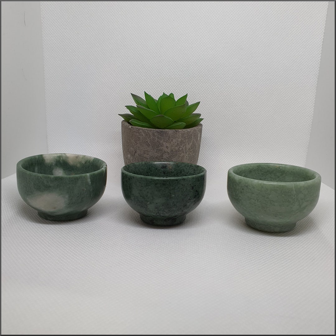 Green Jade Bowl, Jade Offering Bowl, Jade Ring Holder, Natural Green ...