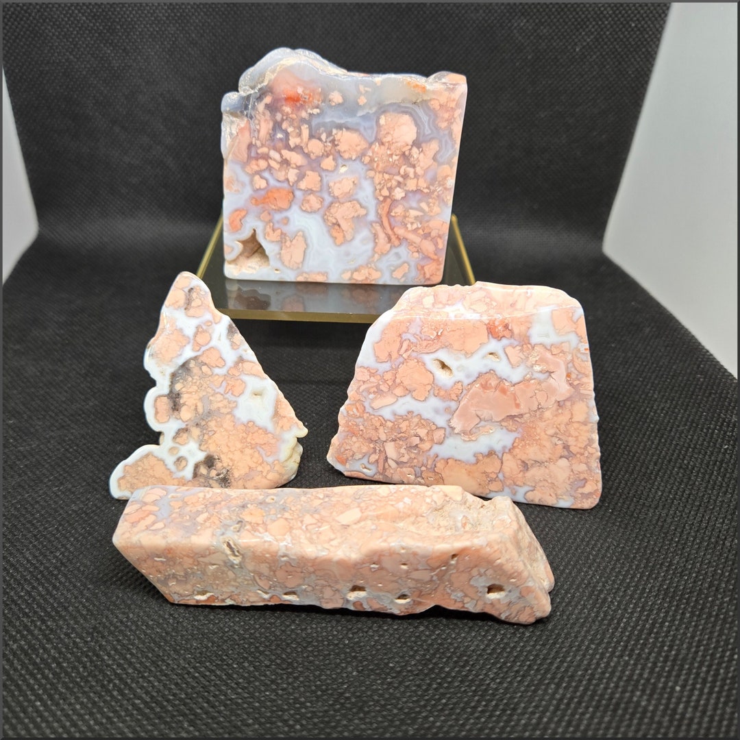 Pink Agate Free Form, Cotton Candy Agate Free Form, Choose Your Own (L ...