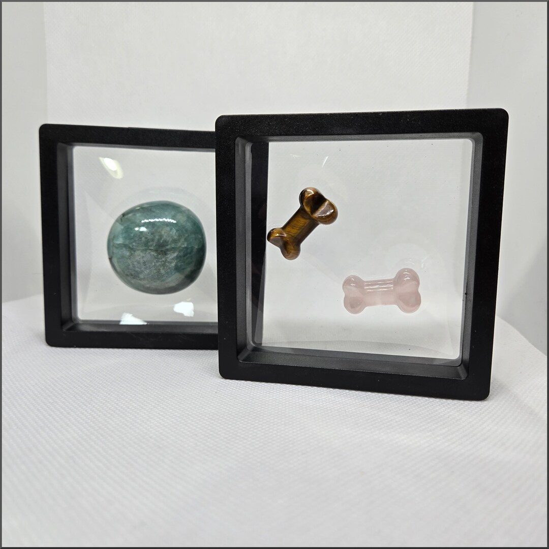 Square 3D Floating Display Frame, Black Display Stand, 3.5" - Etsy