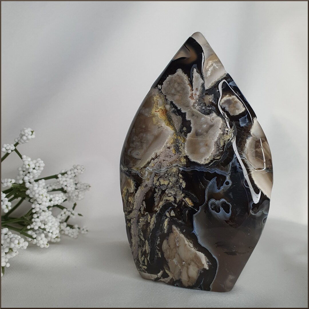 Volcano Agate Flame, Volcanic Agate Free Form, ~4.17" (C) - Etsy