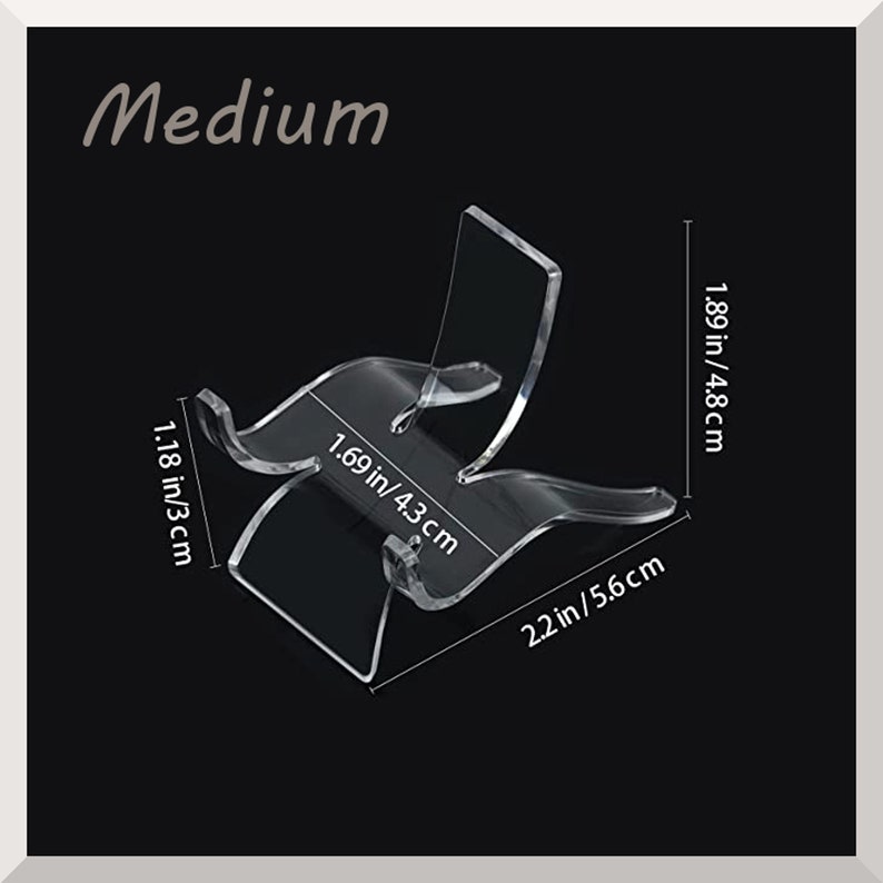 Clear Acrylic Display Stands for Hearts Specimens & Slabs 2 - Etsy