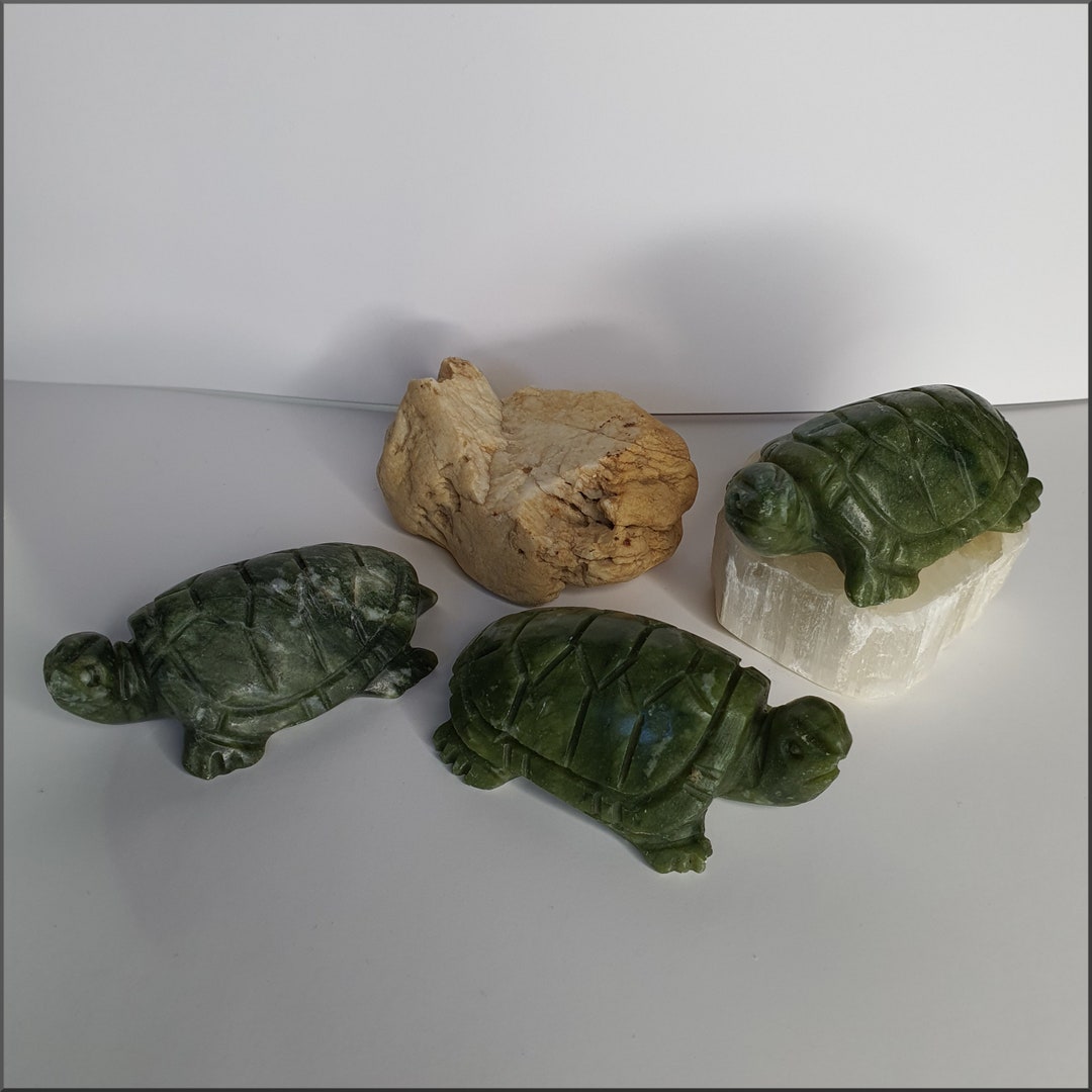 Hand Carved Jade Turtle, Xiuyu Turtle, Green Gemstone Turtle, Jade ...