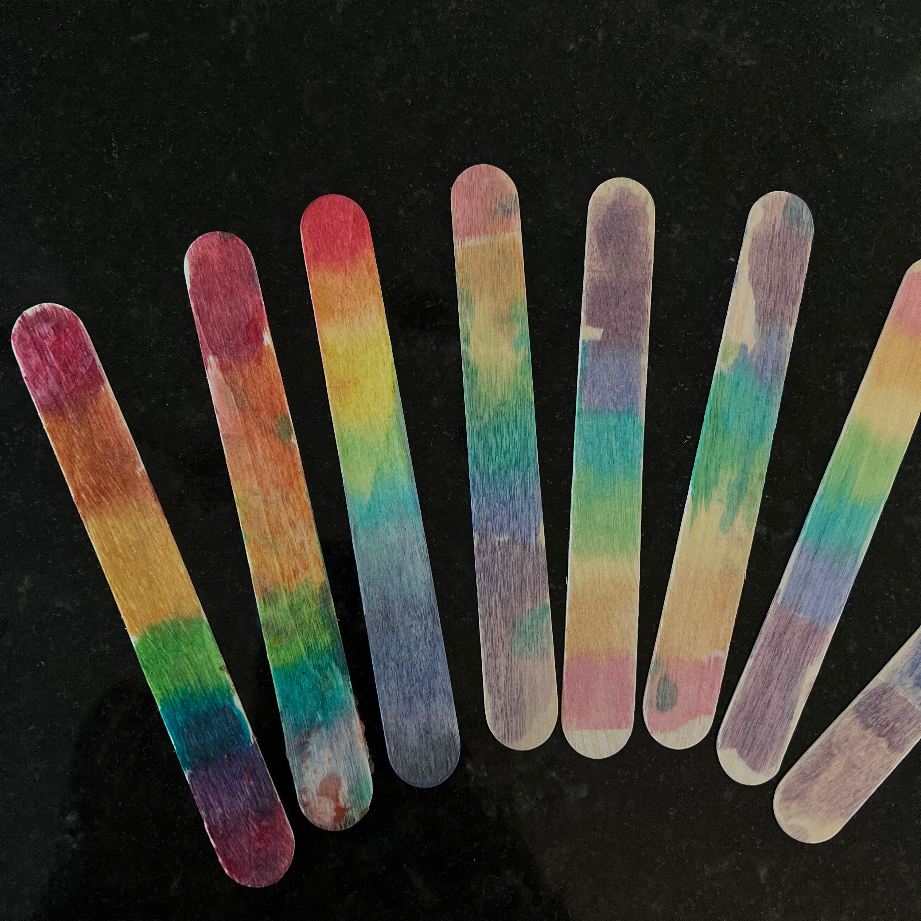 Single Popsicle Rainbow Sticks Kid Art - Etsy