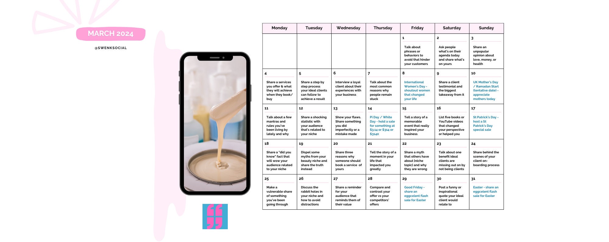 Esthetician Marketing Planner Calendar: Grow Your Esthetics Business ...