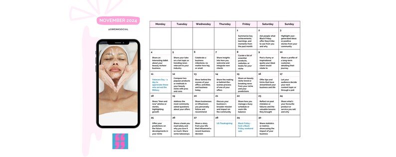 Esthetician Marketing Planner Calendar: Grow Your Esthetics Business ...