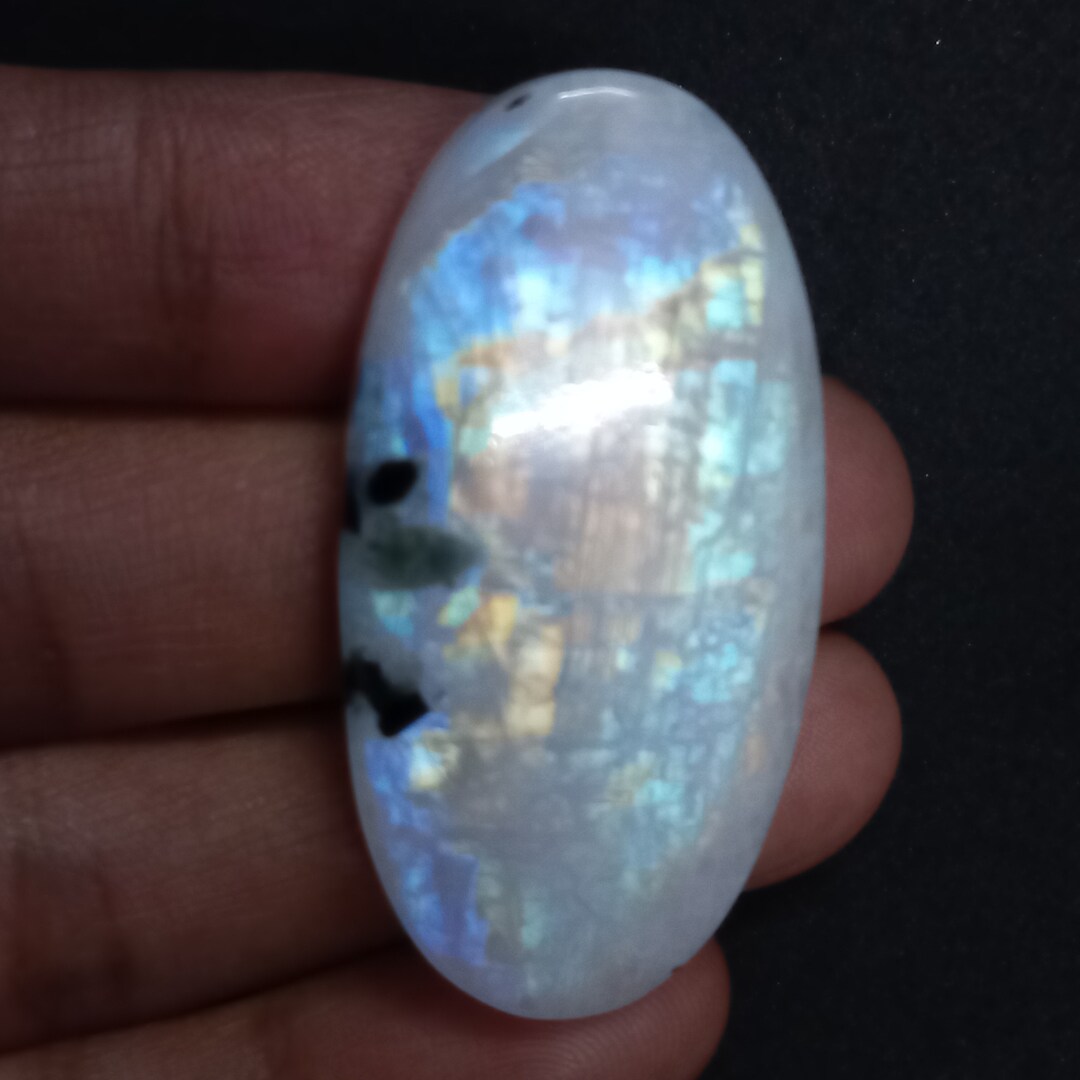 Beautiful Rainbow Moonstone Cabochon Unique Cabochon Size-24487mm ...