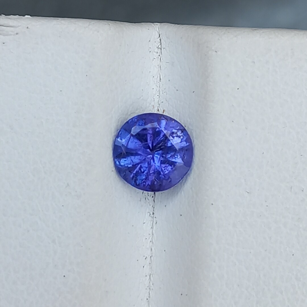 Royal Blue Tanzanite Inclusion Round Faceted Gemstone Size-5.80mm ...