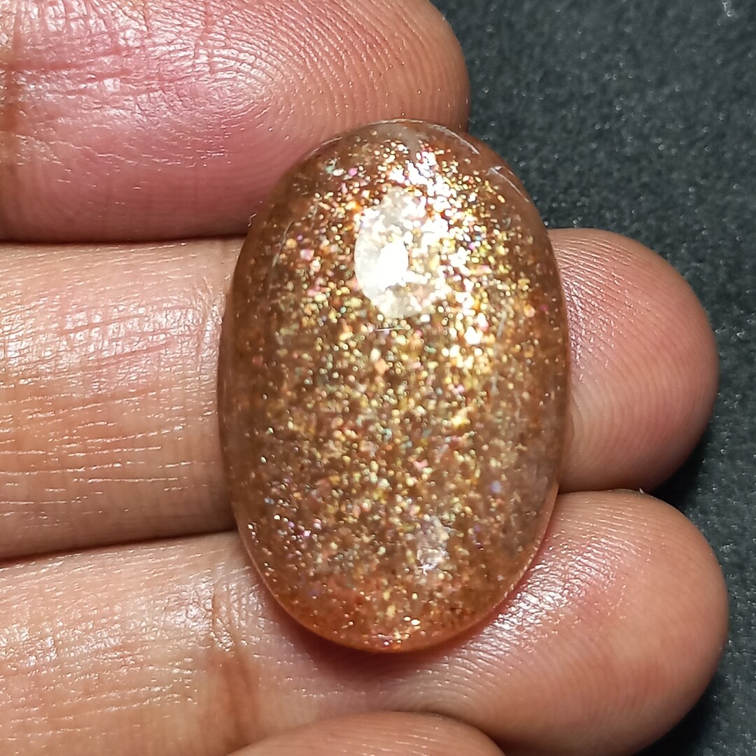 African Sunstone Confetti Sunstone Cabochon Unique Cabochon Size ...