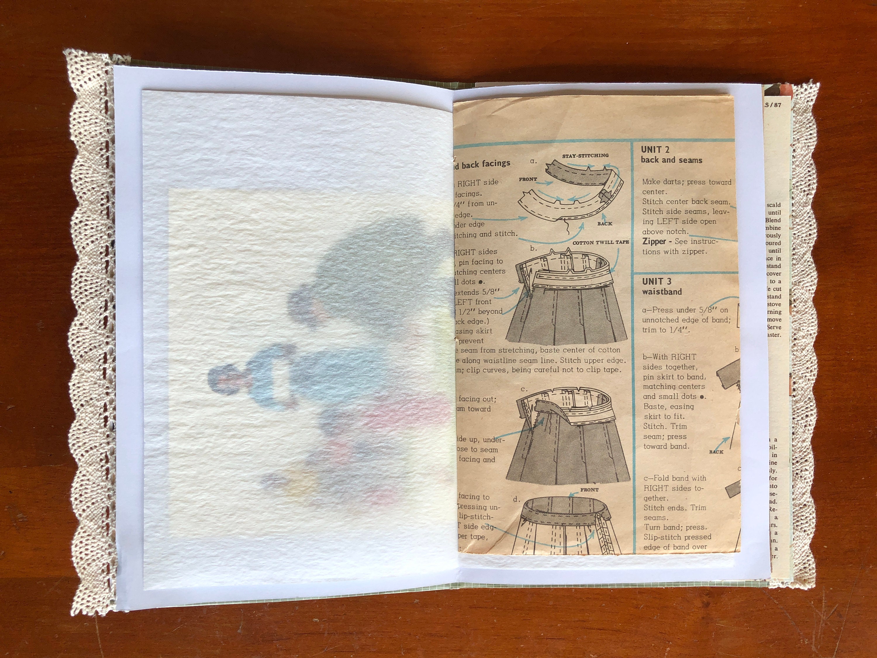 Vintage Sewing Pattern Junk Journal - Yellow and Green - Etsy