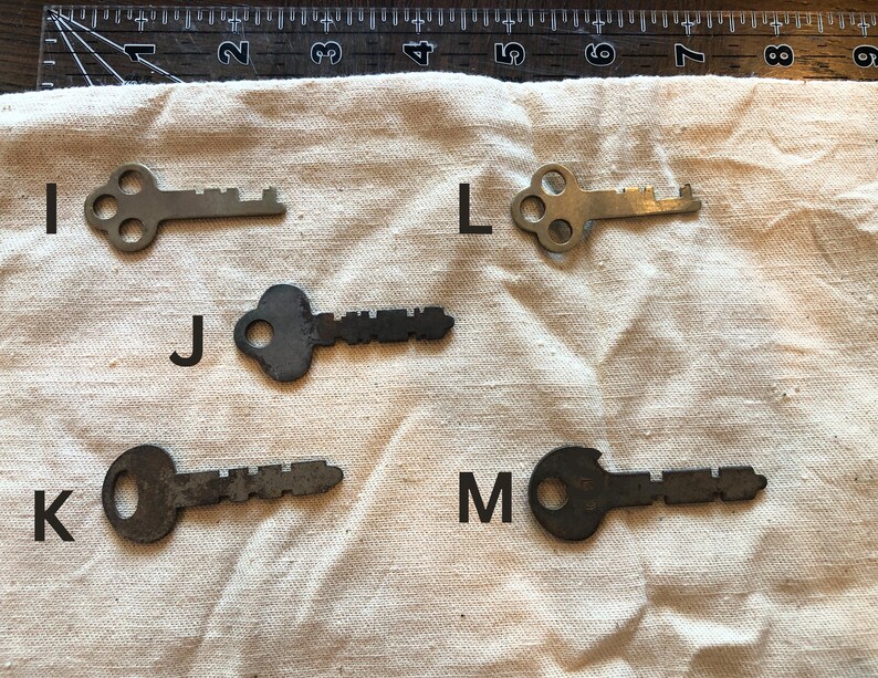 Antique Flat Keys - Extra Large - Etsy