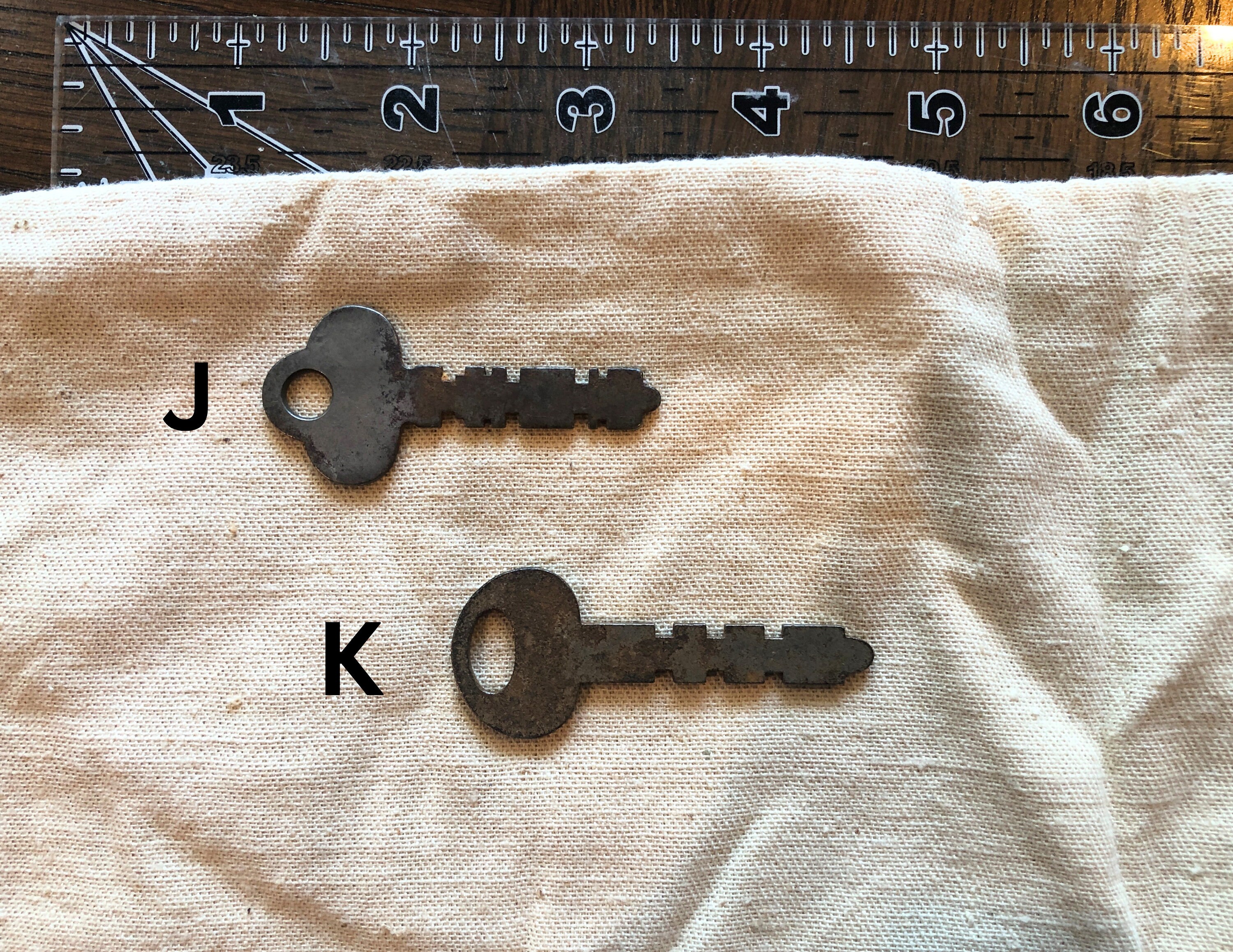 Antique Flat Keys - Extra Large - Etsy