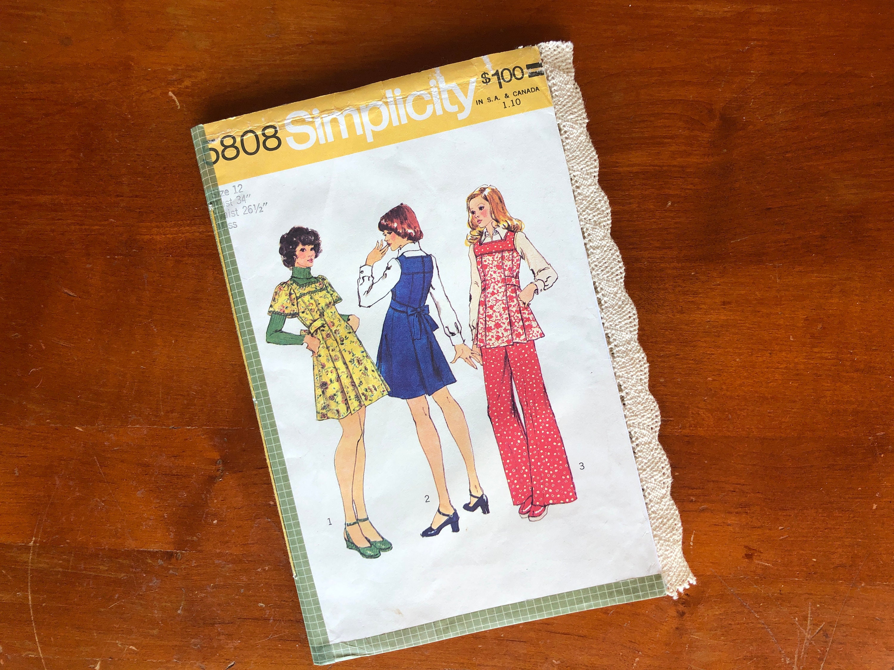 Vintage Sewing Pattern Junk Journal - Yellow and Green - Etsy