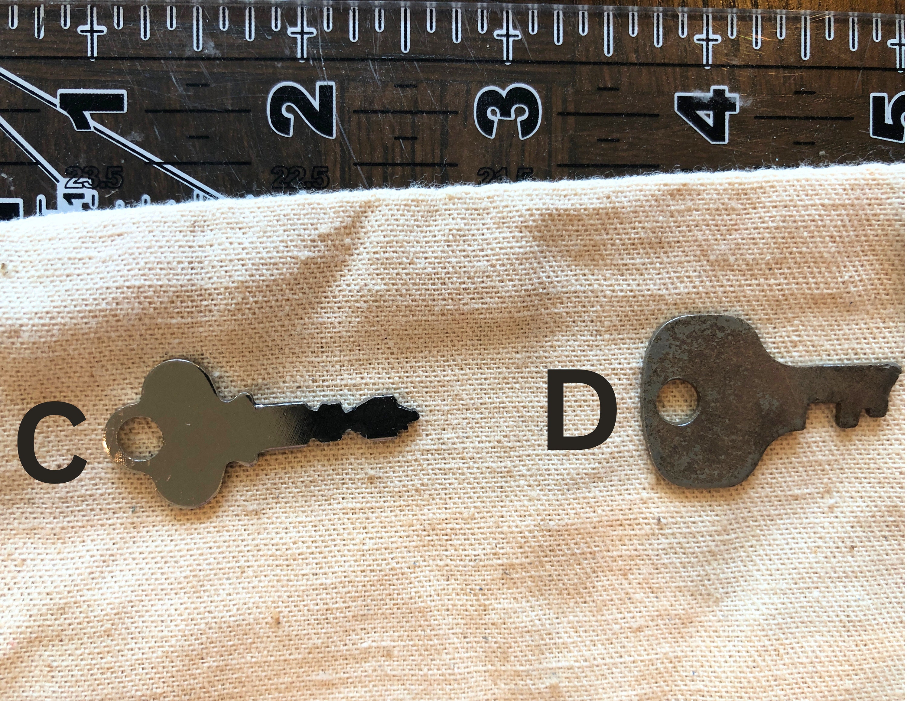 Antique Flat Keys - Small (group 2) - Etsy