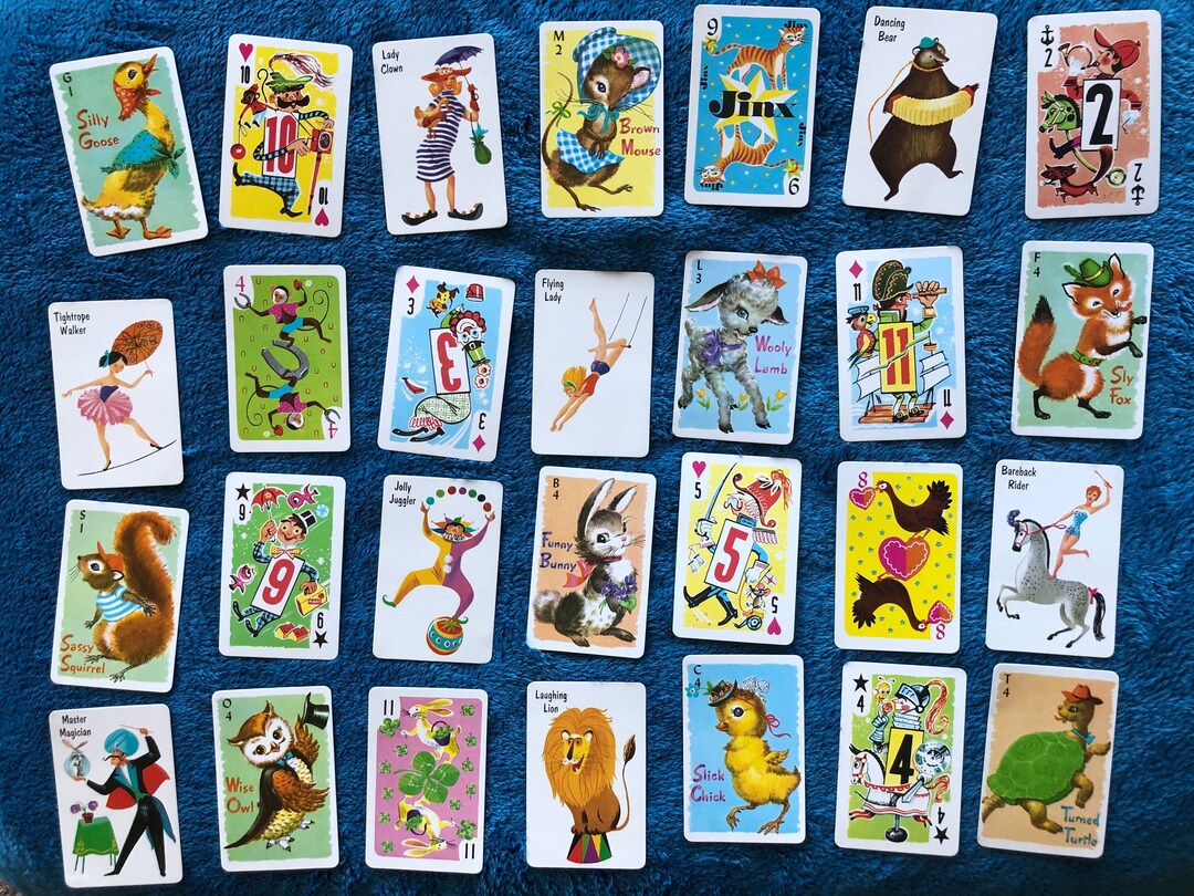 Kids Playing Card Grab-bag - Vintage Style - Etsy