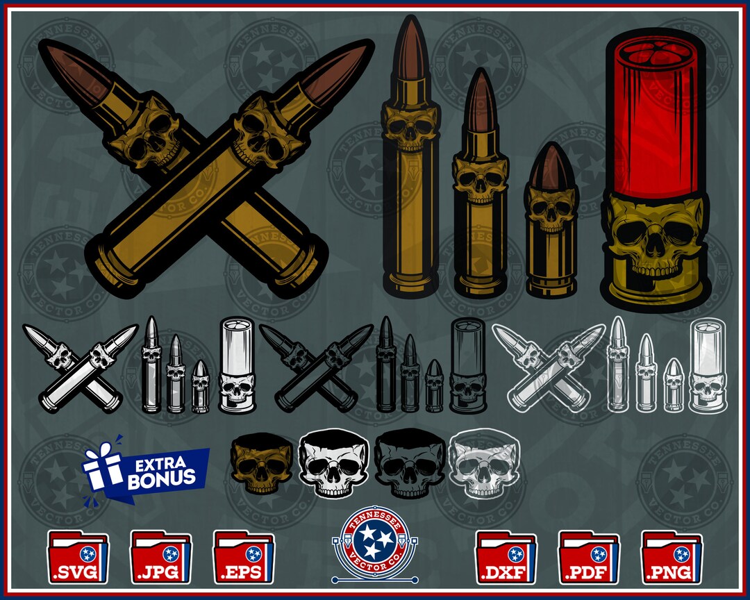 Bullets Clip Art, Just the Tip I Promise Svg, Second Amendment Svg, Gun ...