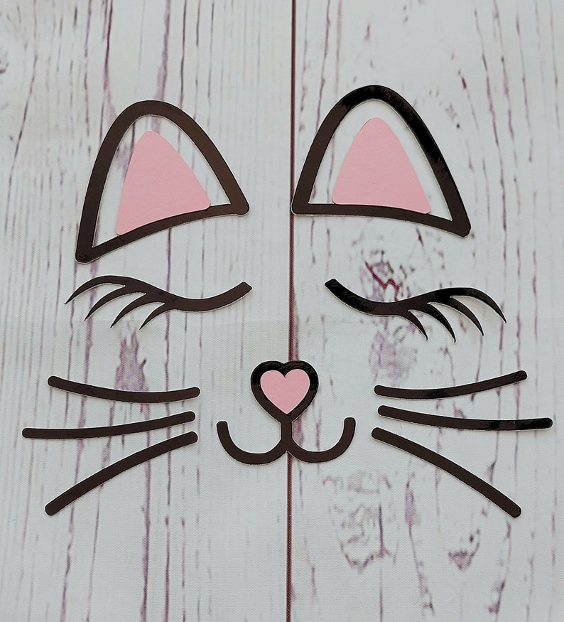 Cat Face Cake Topper Cat Face Set Cat Face Cake Decoration - Etsy