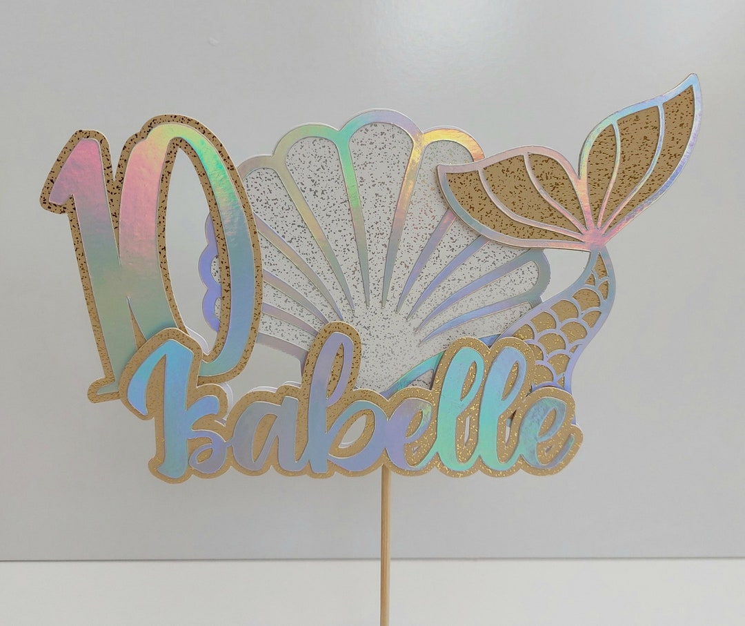 Topper de pastel de sirena sirena topper de pastel feliz - Etsy España