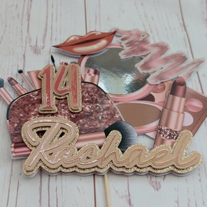 Cosmetics Cake Topper, Makeup Cake Topper, Beauty Cake Topper, Pamper ...