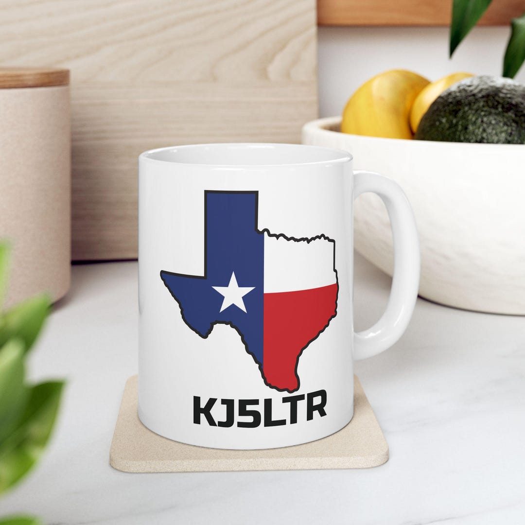 Custom Texas Ham Radio Call Sign Ceramic Mug Gift 11oz - Etsy
