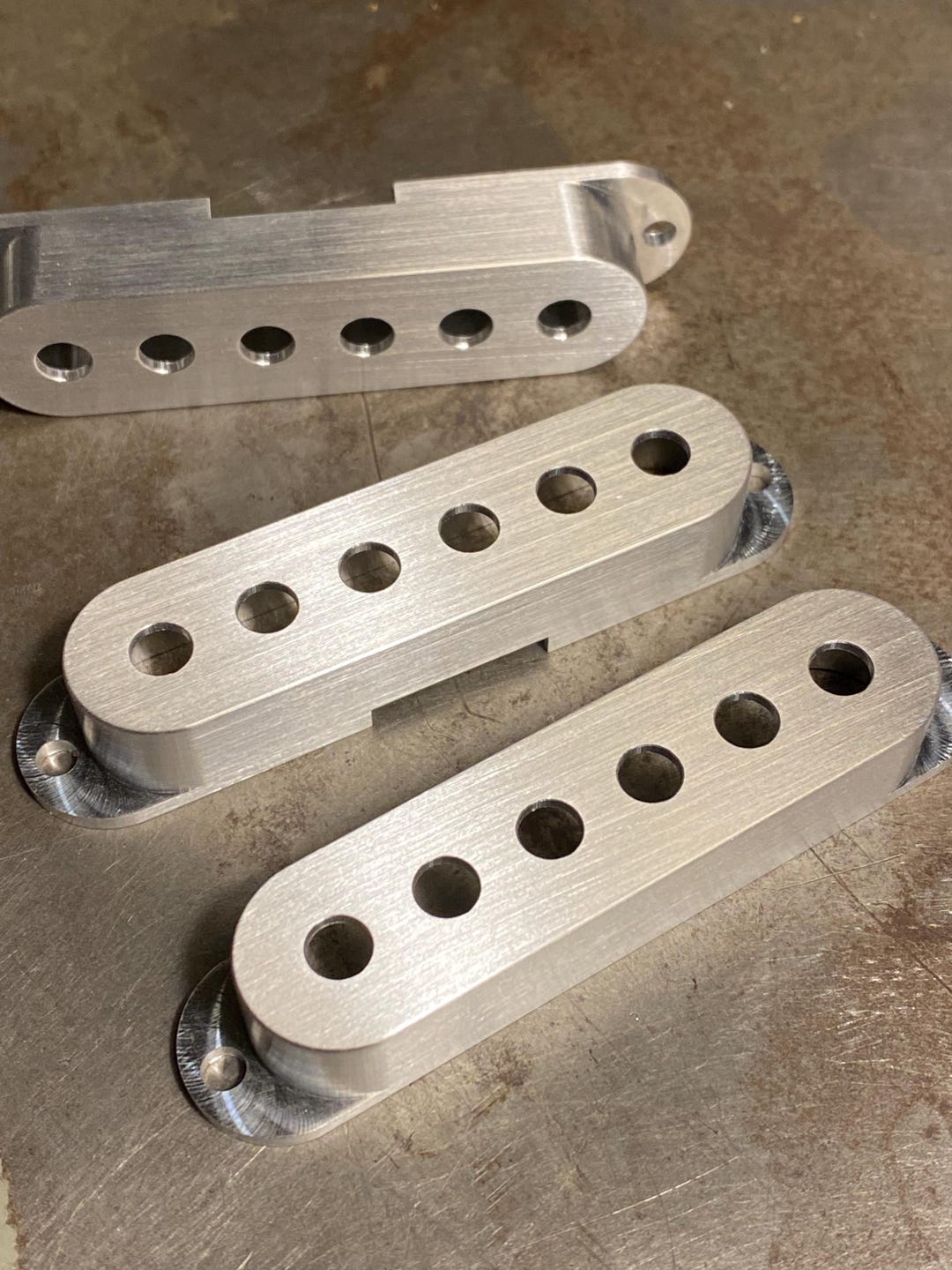 Stratocaster Style Single Coil Pickup Covers...custom Machined Aluminum ...