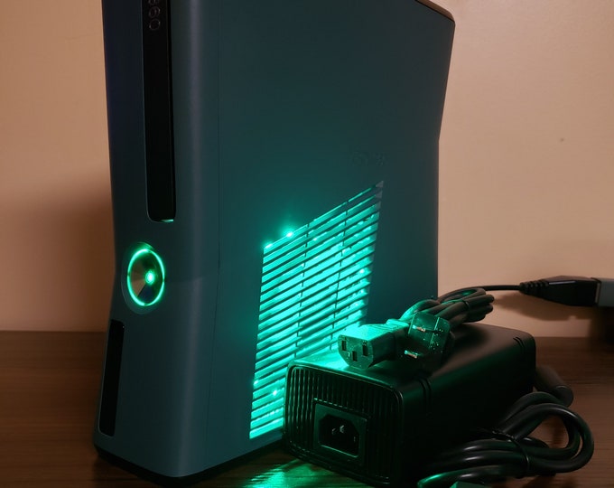 500GB RGH Xbox 360 Slim W/power Supply | Corona Model | Custom Shell ...