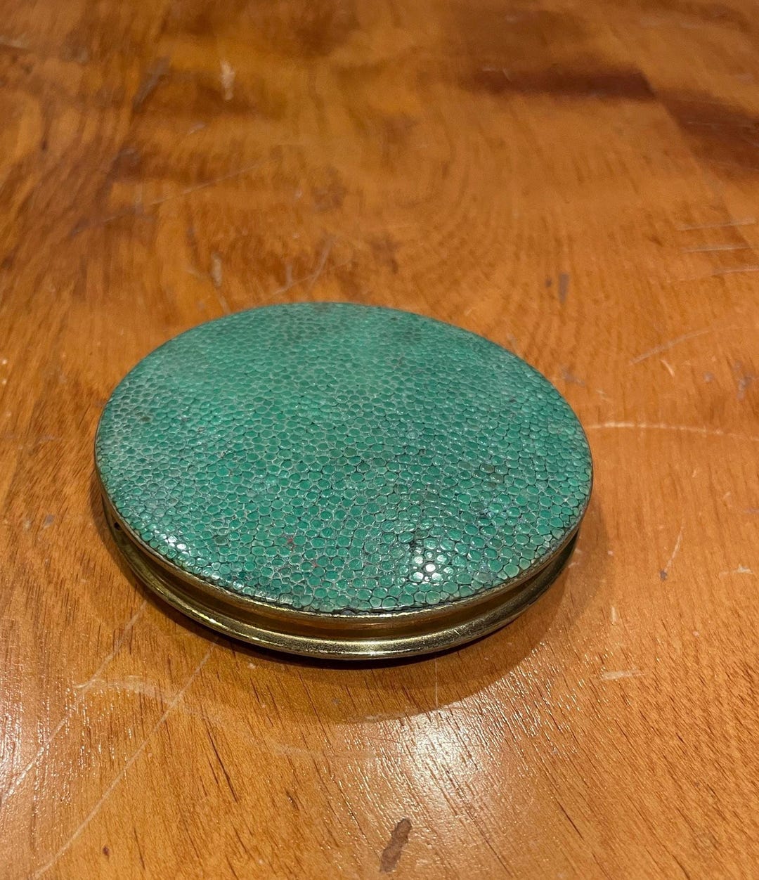 Stratton Ladies Powder Green Shagree Compact - Etsy