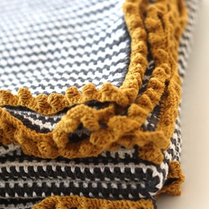 Minimalist Throw Crochet Pattern - Modern Design, Soft & Cozy - Stripes ...