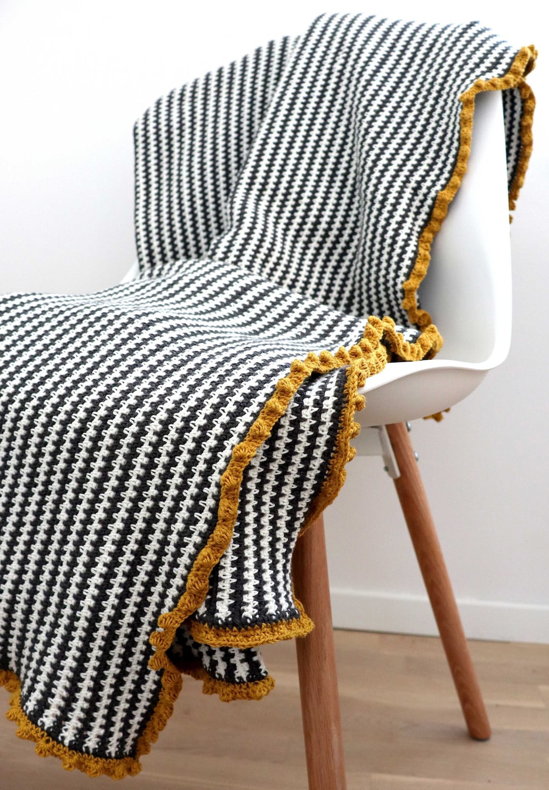 Minimalist Throw Crochet Pattern - Modern Design, Soft & Cozy - Stripes ...