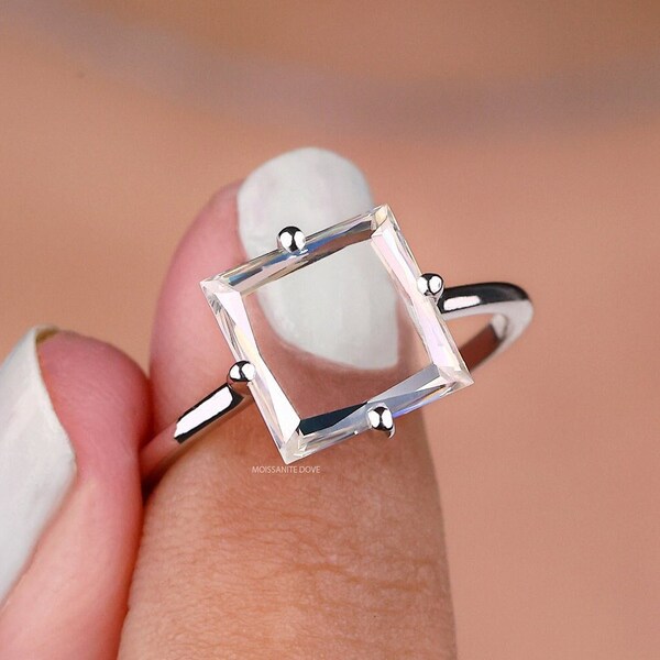 Flat Diamond Ring - Etsy
