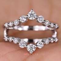 Lab Grown Diamond Enhancer for Engagement Ring, 0.97 TW Round Diamond ...