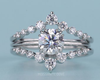 Fishtail Prong Engagement Ring - Etsy