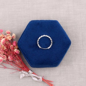 Womens Lab Grown Diamond Wedding Band Engagement Ring Set Stackable ...