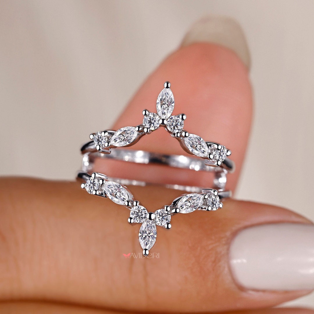 Diamond Wrap Ring Enhancer for Marquise and Oval Diamond - Round ...