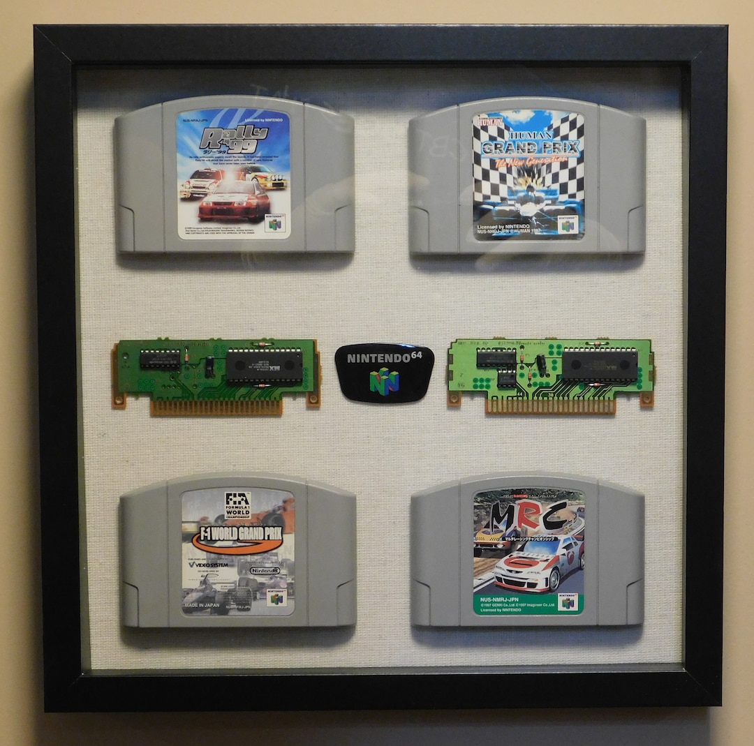 Nintendo N64 Cartridge Shadowbox Japanese Nintendo Game Decor With ...