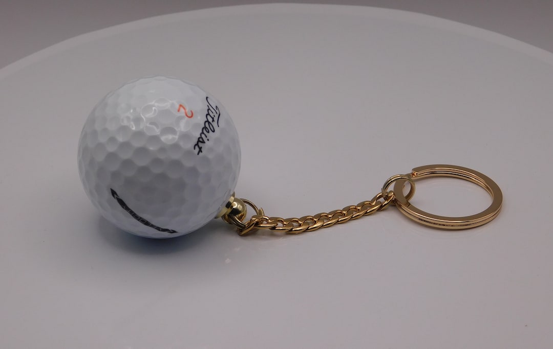 Titleist Golf Ball Keychain in Gold Tone VELOCITY Golfball - Etsy